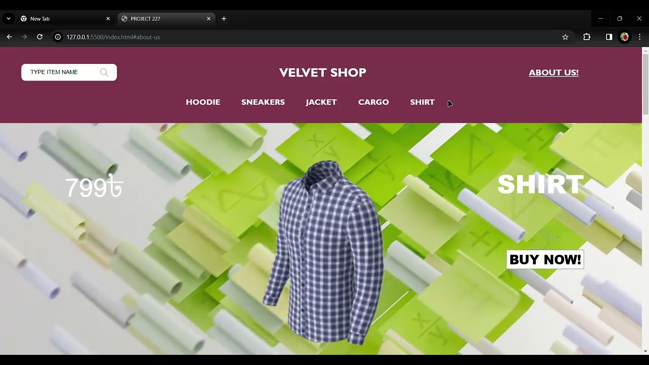 GitHub - abtaaahi/Velvet-Shop: This project is an e-commerce website, built to simulate an ...