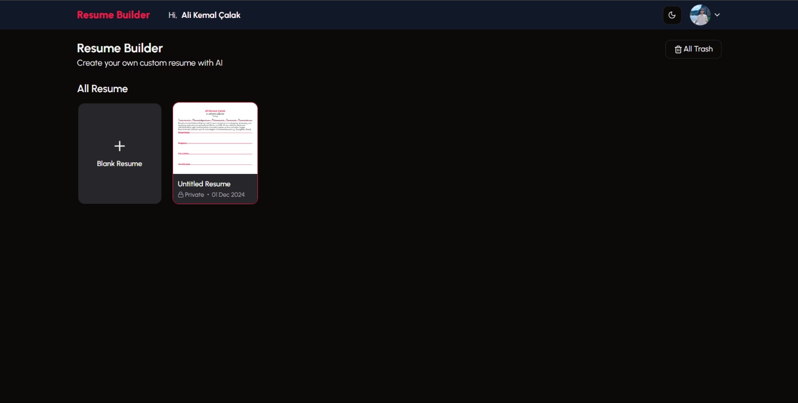 GitHub - kemalcalak/Resume-Builder: Resume Builder is a modern and user ...