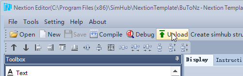 Nextion Display Installing a legacy template · SHWotever/SimHub Wiki ...