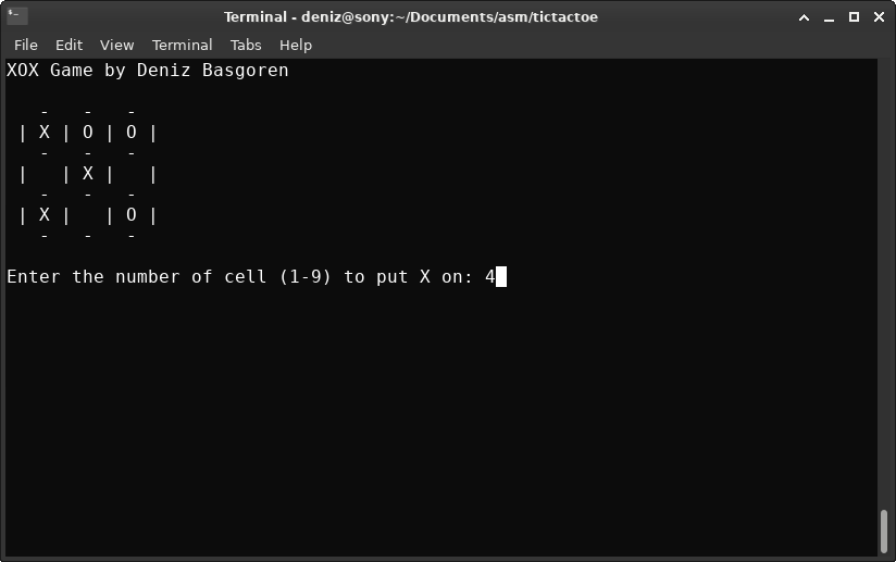 GitHub - DenizBasgoren/x86-tictactoe: Tic Tac Toe Game implementation ...