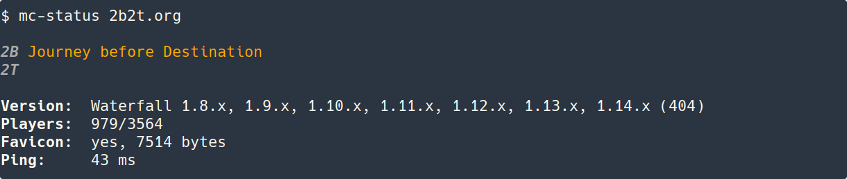 GitHub - inxomnyaa/mc-bedrock-server-status: A small utility for getting the description, player ...