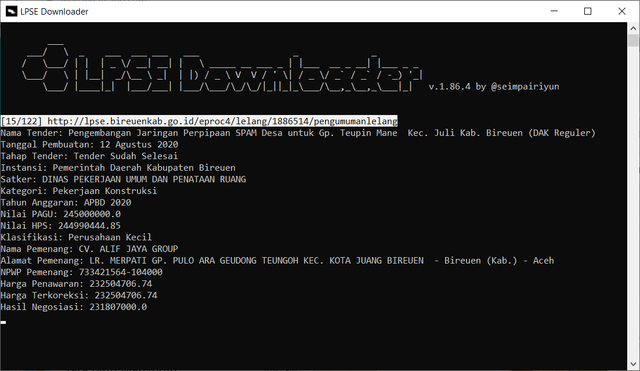 GitHub - benmsvgr-ai/scrap: Tool sederhana untuk scrapping data LPSE
