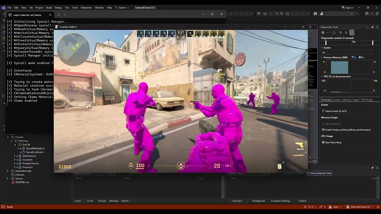 GitHub - xsip/CS2-External-Chams: External Chams for CS2 Using Shellcode Injection and External ...
