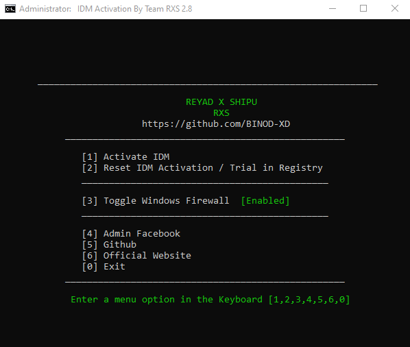GitHub - BINOD-XD/IDM-Activator: IDM Activation By Team RXS