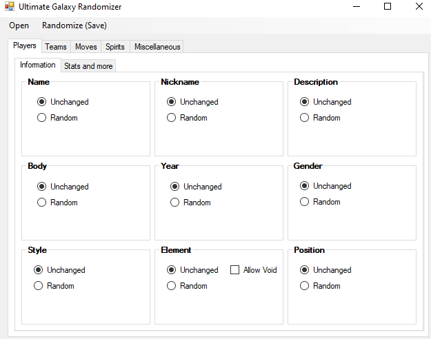 GitHub - Tiniifan/UltimateGalaxyRandomizer: Inazuma Eleven Go Galaxy Randomizer