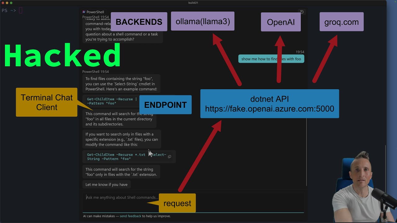 GitHub - g0t4/term-chat-ollama: Hack Term Chat to use ollama+codellama, OpenAI, groq.com, etc ...