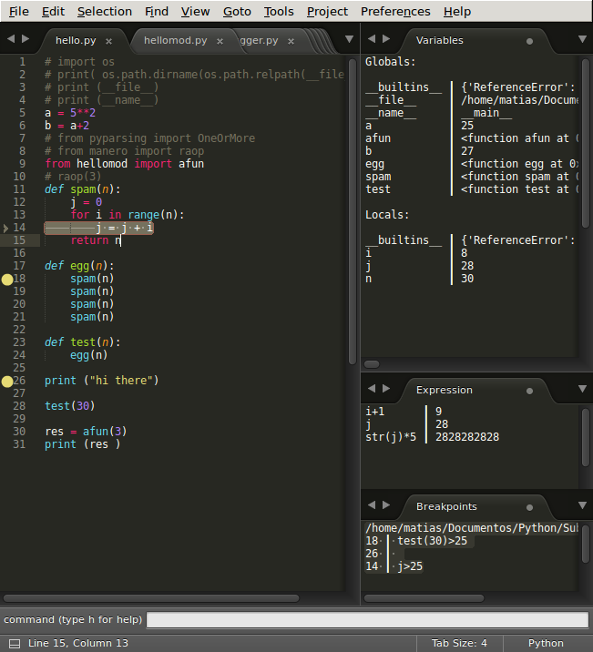 GitHub - matiasmorant/SublimeDebugger: Graphical Debugger for Sublime Text