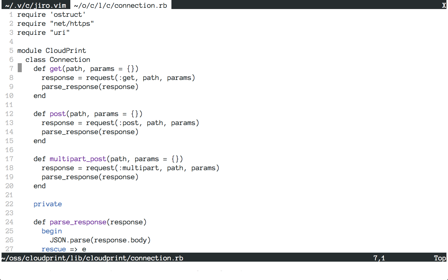 GitHub - thegengen/jiro: A minimalistic, light theme for iTerm, Terminal and console vim.
