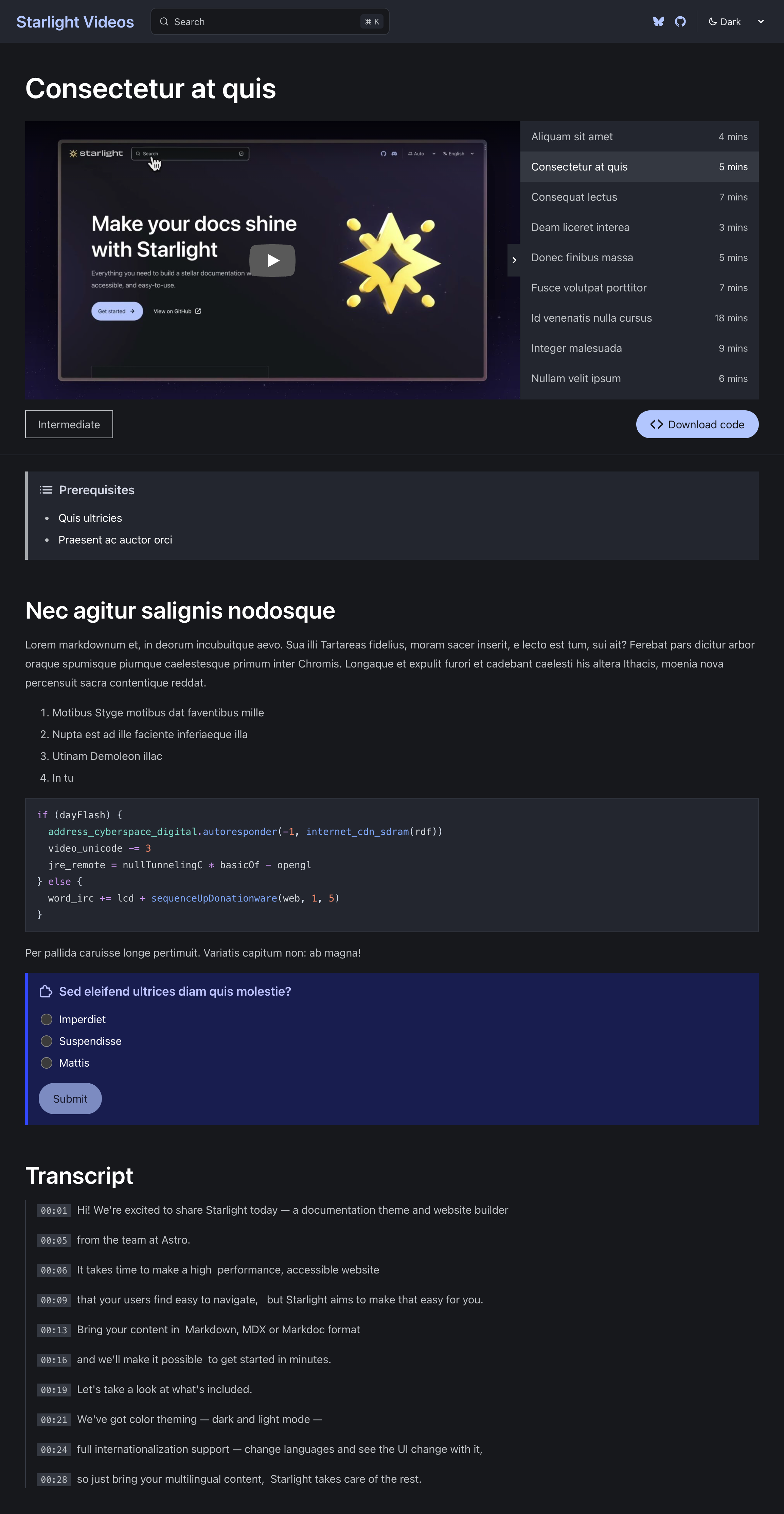 GitHub - HiDeoo/starlight-videos: Starlight plugin to quickly and easily enhance your ...