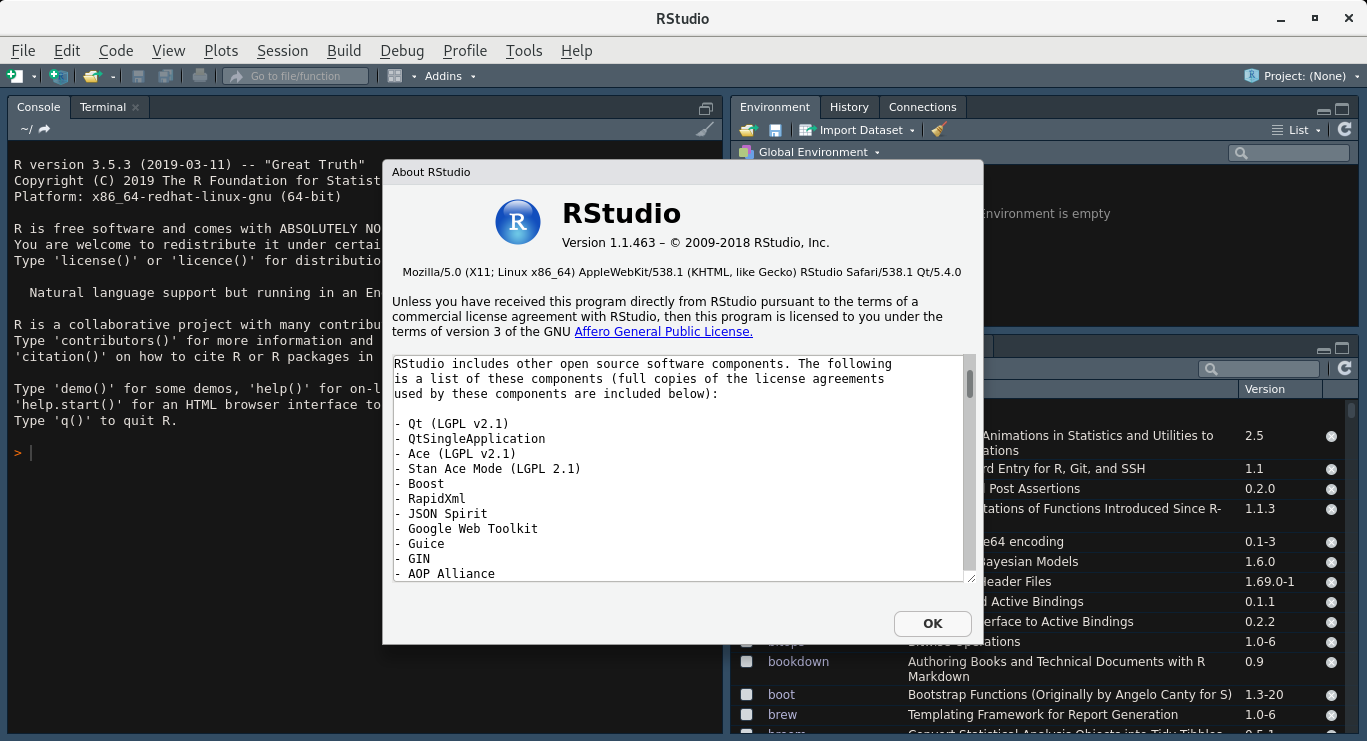 Cannot run RStudio as root user after updating to version 1.2.1335, ERROR:zygote_host_impl_linux ...