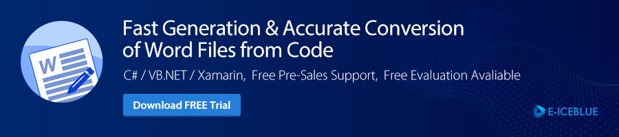 GitHub - eiceblue/Spire.Doc-for-.NET: E-iceblue, a professional vendor of .NET ( C#, VB.NET, ASP ...