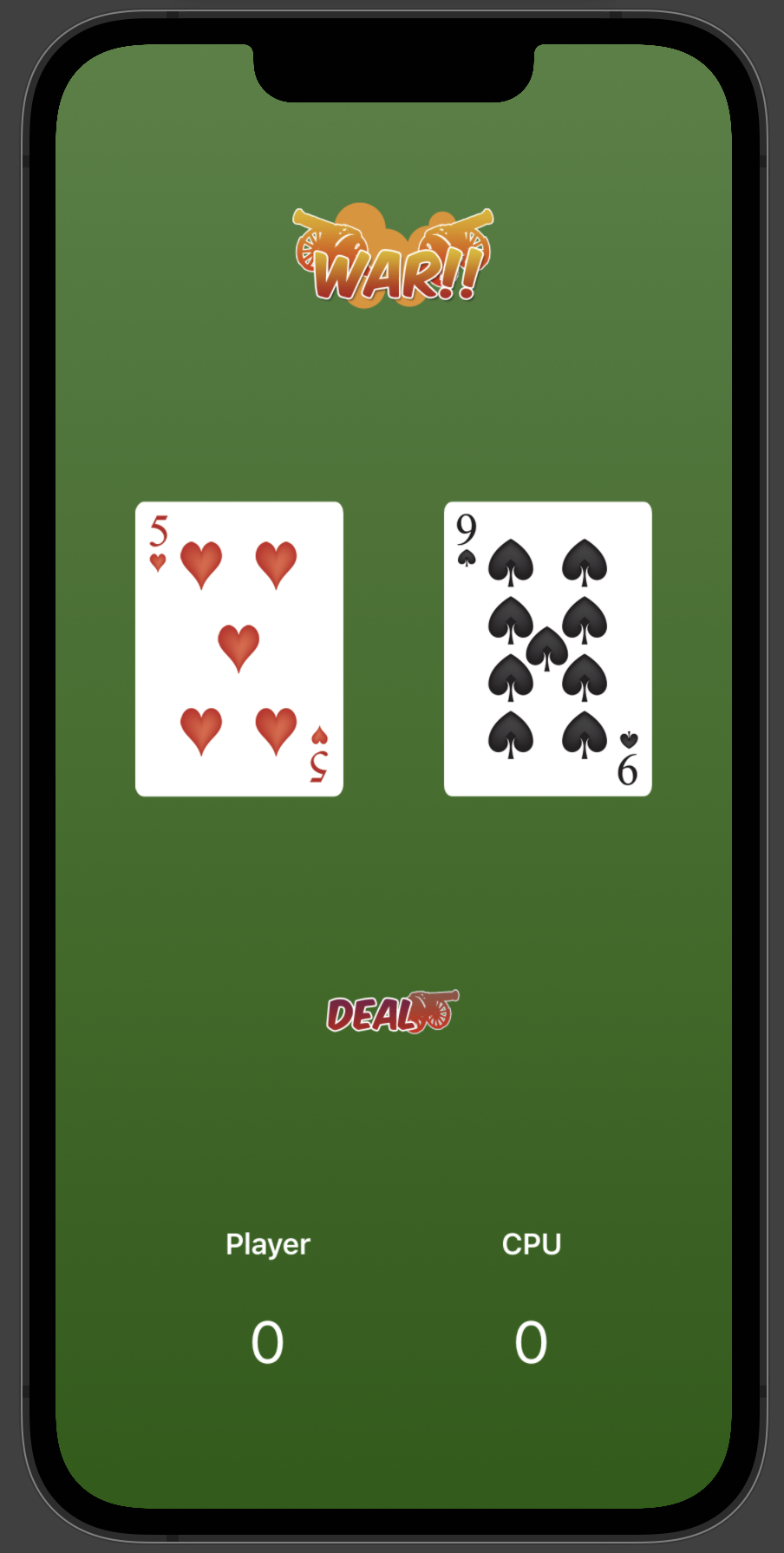 GitHub - Justin-Vaughn/War-Card-Game: War card game