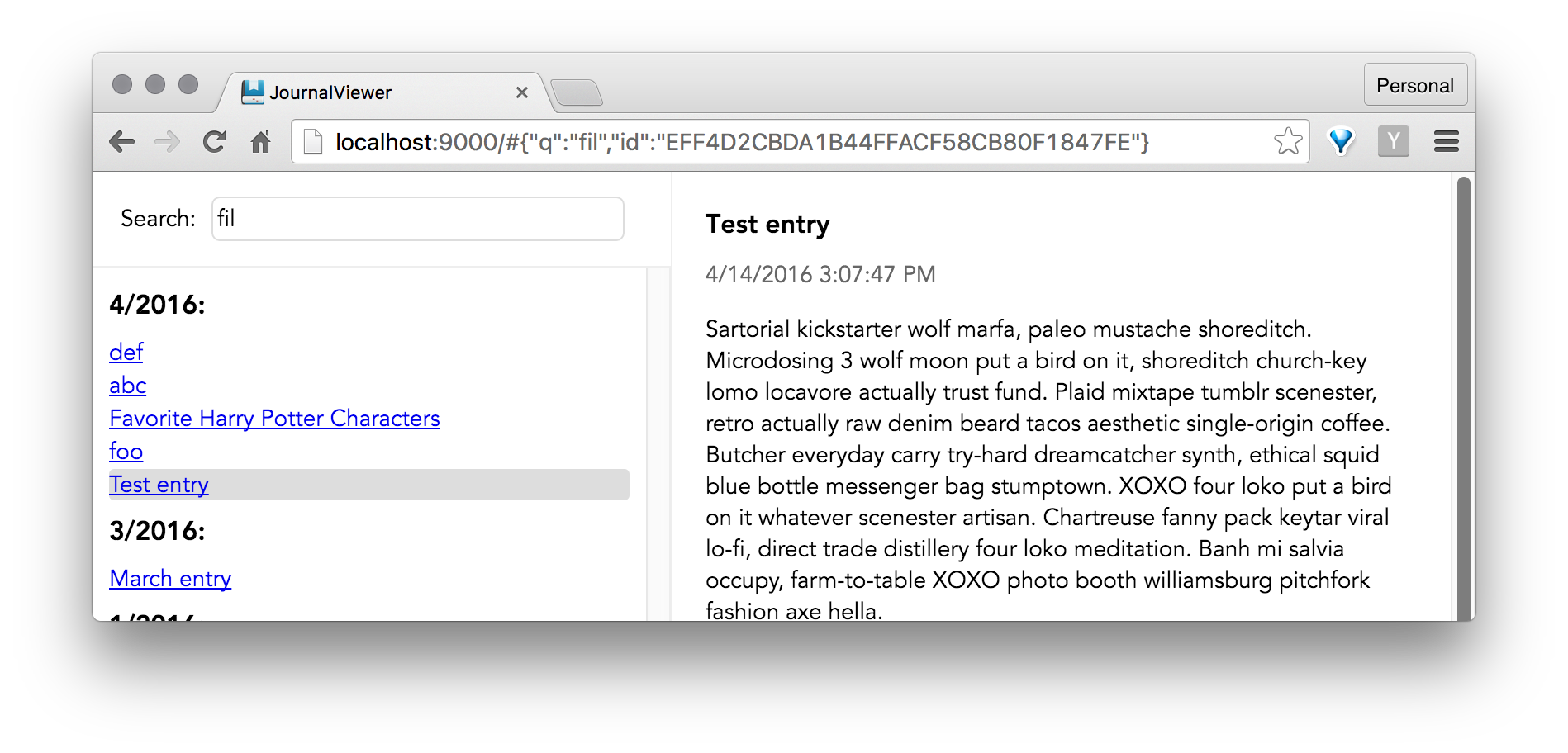 GitHub - phillco/journalview: Alternative web-based viewing UI for Day ...