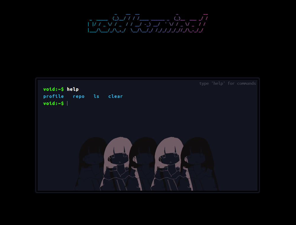 GitHub - tomgx/void-terminal: anime themed web terminal