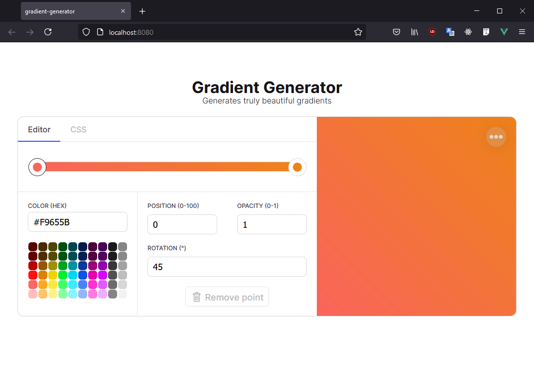 GitHub - ondrejsaba/gradient-generator: A gradient generator made with Vue.js.