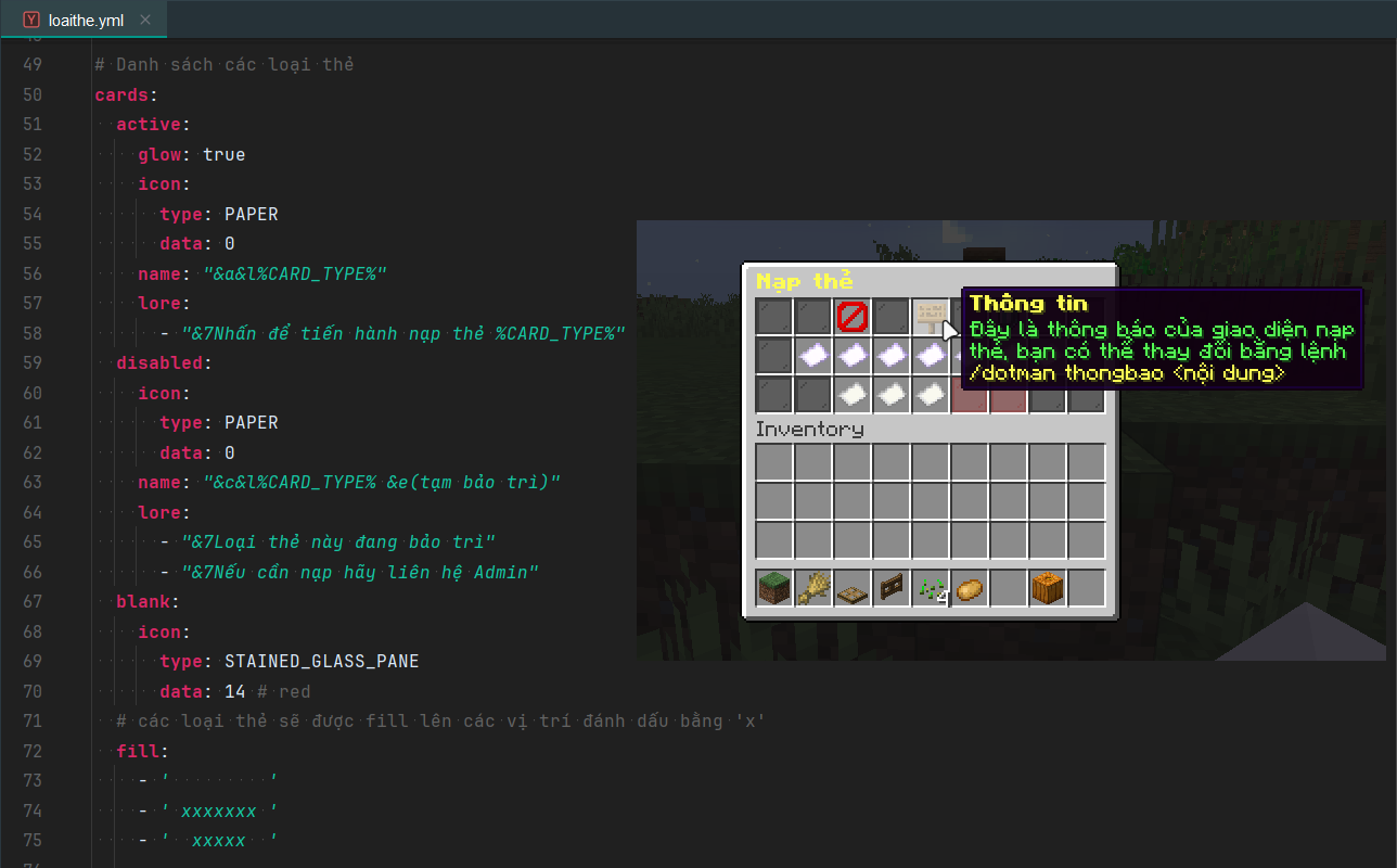 GitHub - minevn/dotman: Plugin tích hợp donate qua thẻ cào tốt nhất cho server Minecraft