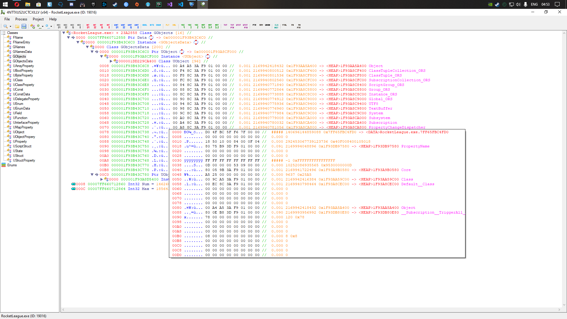 GitHub - LeagueRaINi/ReClass.Net-UE3Plugin: Displays the name of GObjects