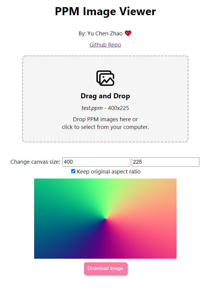 GitHub - Dev-Zhao/PPM-Viewer: PPM image viewer built with React