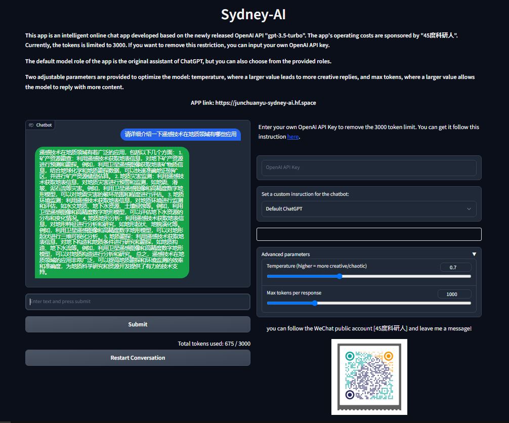 GitHub - JunchuanYu/Sydney
