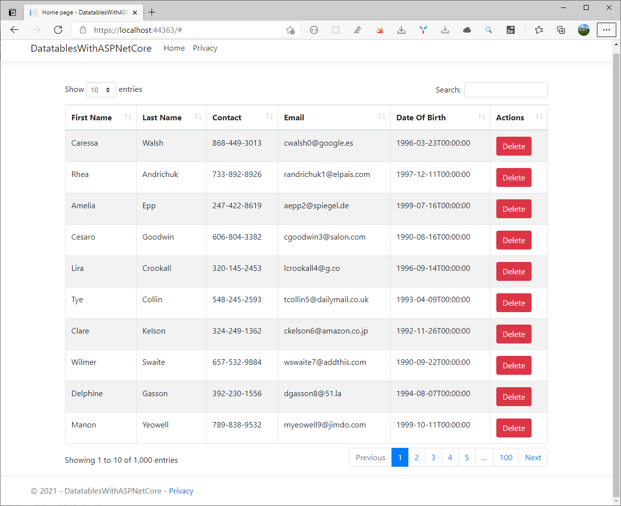 GitHub - erossini/DatatablesWithASPNetCore