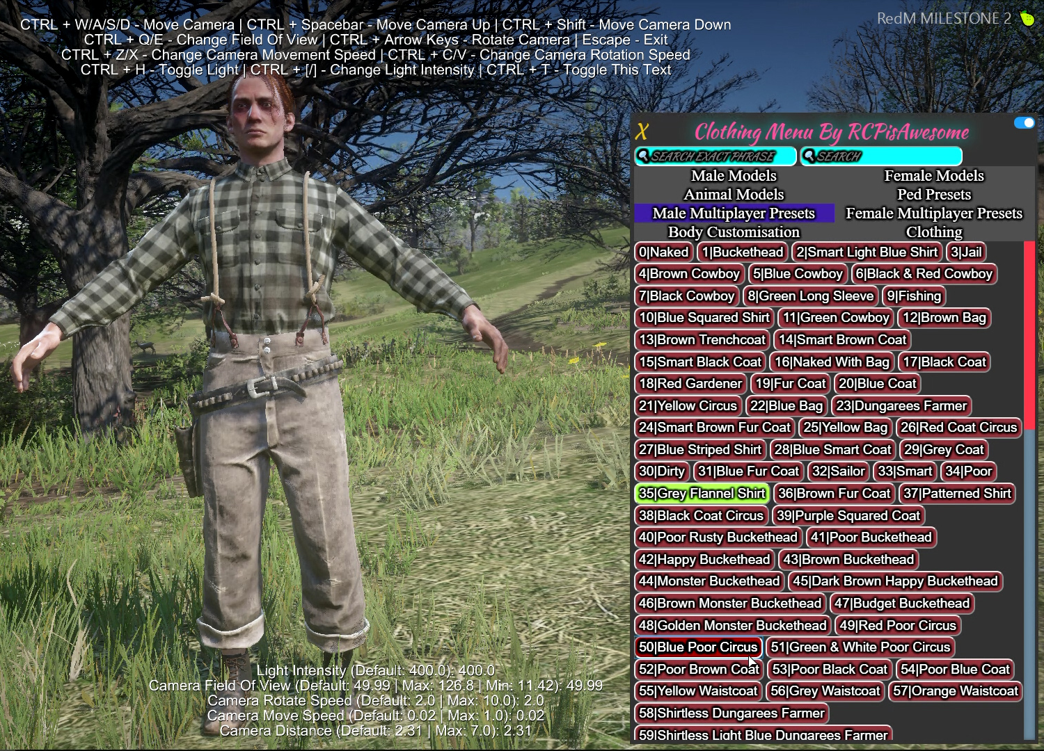 GitHub - RCPisAwesome/RedMRCPClothing: NUI trainer menu for Clothing ...