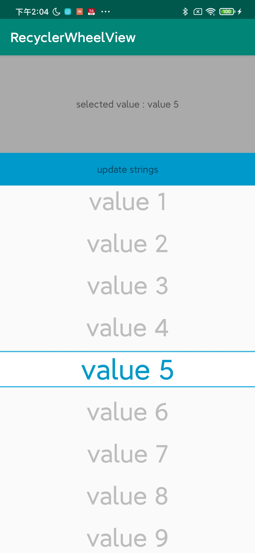 GitHub - wongzy/RecyclerWheelView: An efficient Android WheelView based on RecyclerView, which ...