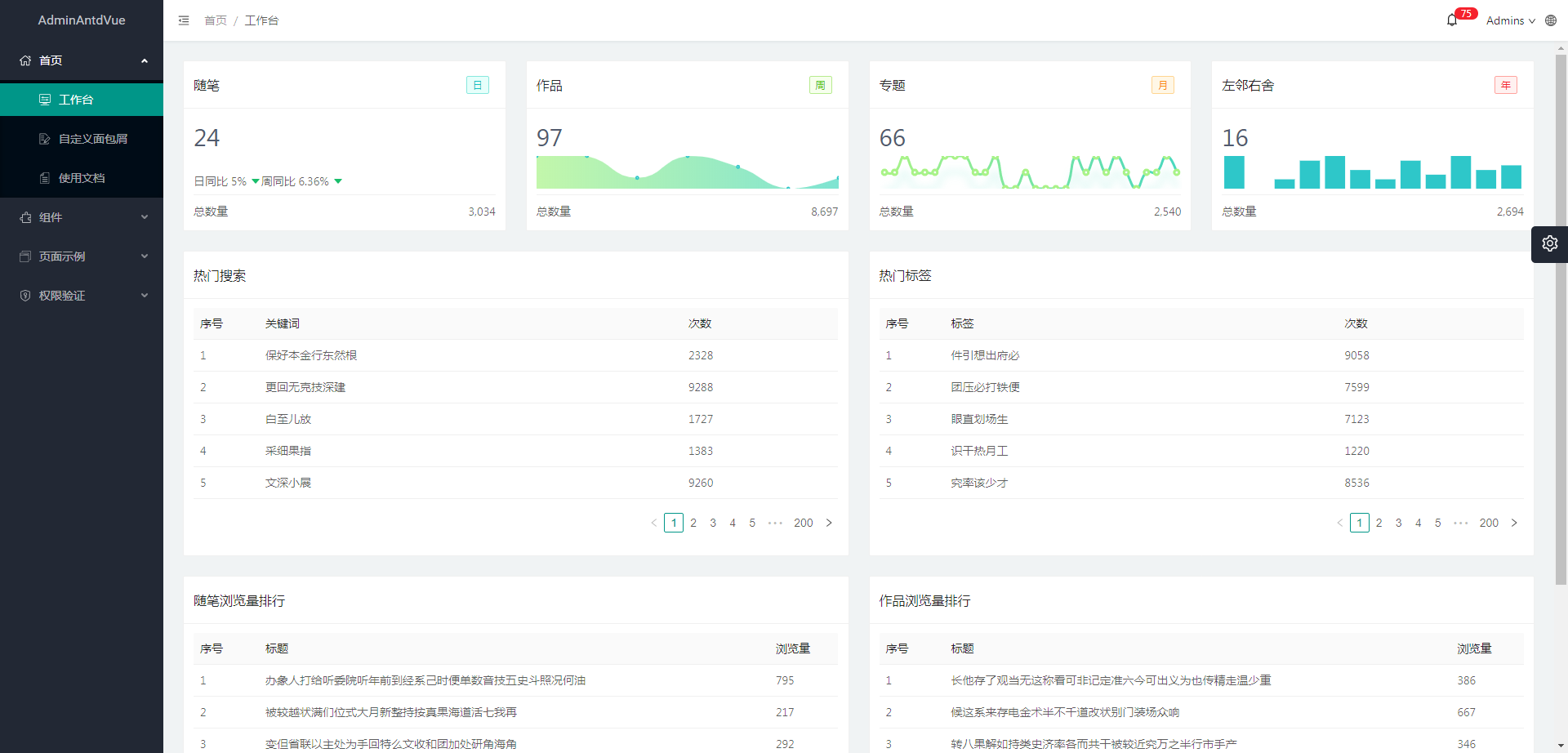 GitHub - lqsong/admin-antd-vue: Vue3.x + Ant Design Admin template (vite/webpack)