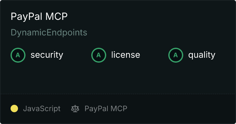 GitHub - DynamicEndpoints/Paypal-MCP