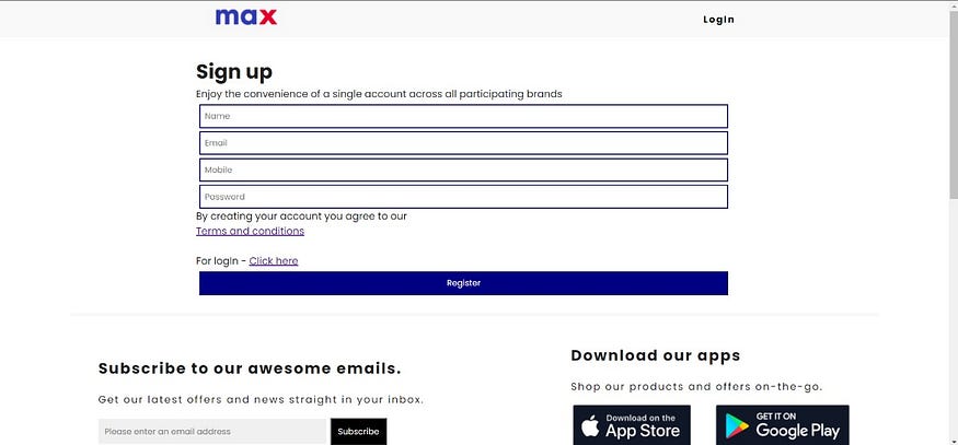 GitHub - aakashvani/MaxFashion-Clone: Unit 3- construct week project => Max Fashion is well ...