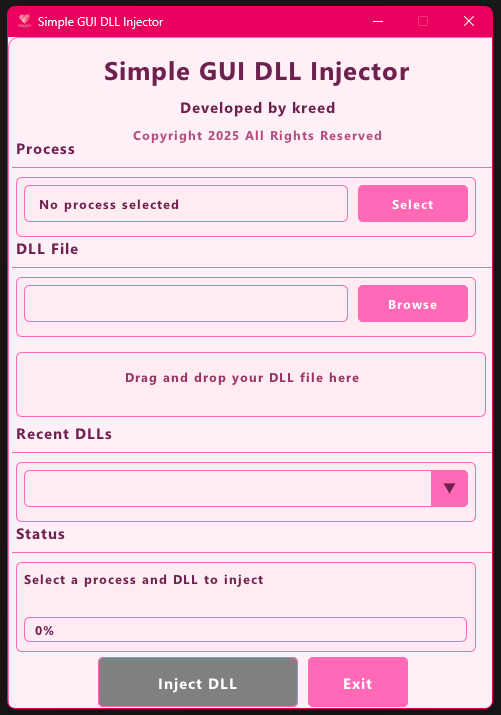 GitHub - kreedyk/simpleGUI-dll-injector: A lightweight tool with a ...