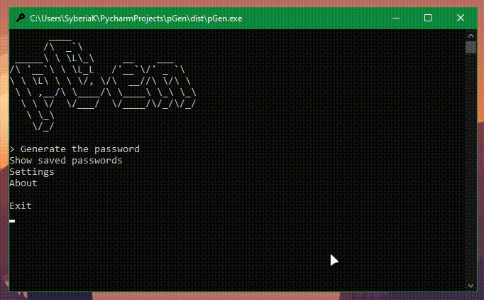 GitHub - SyberiaK/pGen: Simple open-source password generator