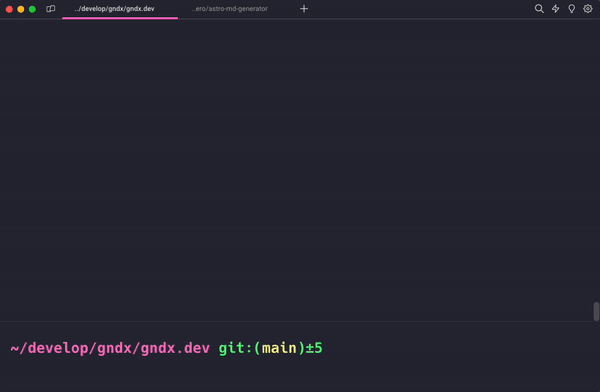 GitHub - gndx/astro-md-generator: Command-line interface (CLI) for adding new posts to your ...