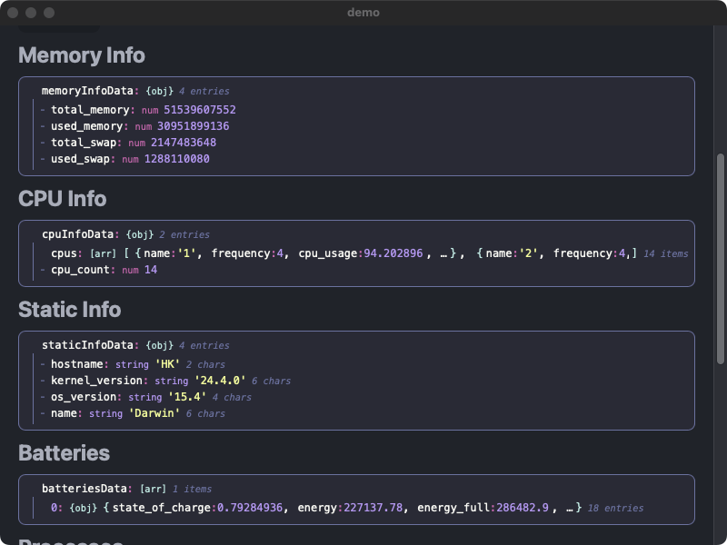 GitHub - HuakunShen/tauri-plugin-system-info: Tauri plugin for obtaining system info (network ...