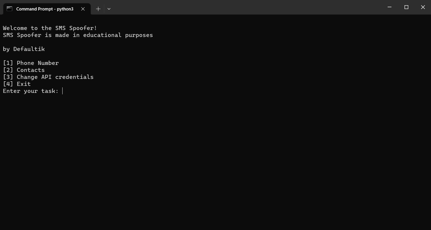 GitHub - Defaultik/sms_spoofer: Fake SMS sender name and message content
