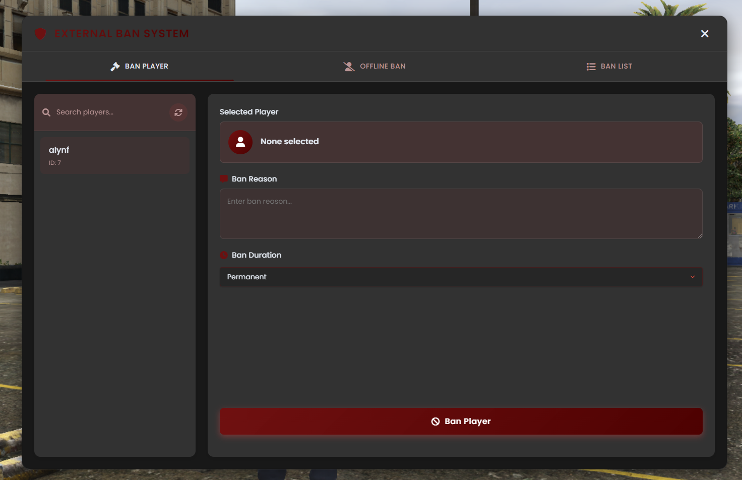 GitHub - kyleabruzzo/external_bansystem: Fivem Advanced Ban System