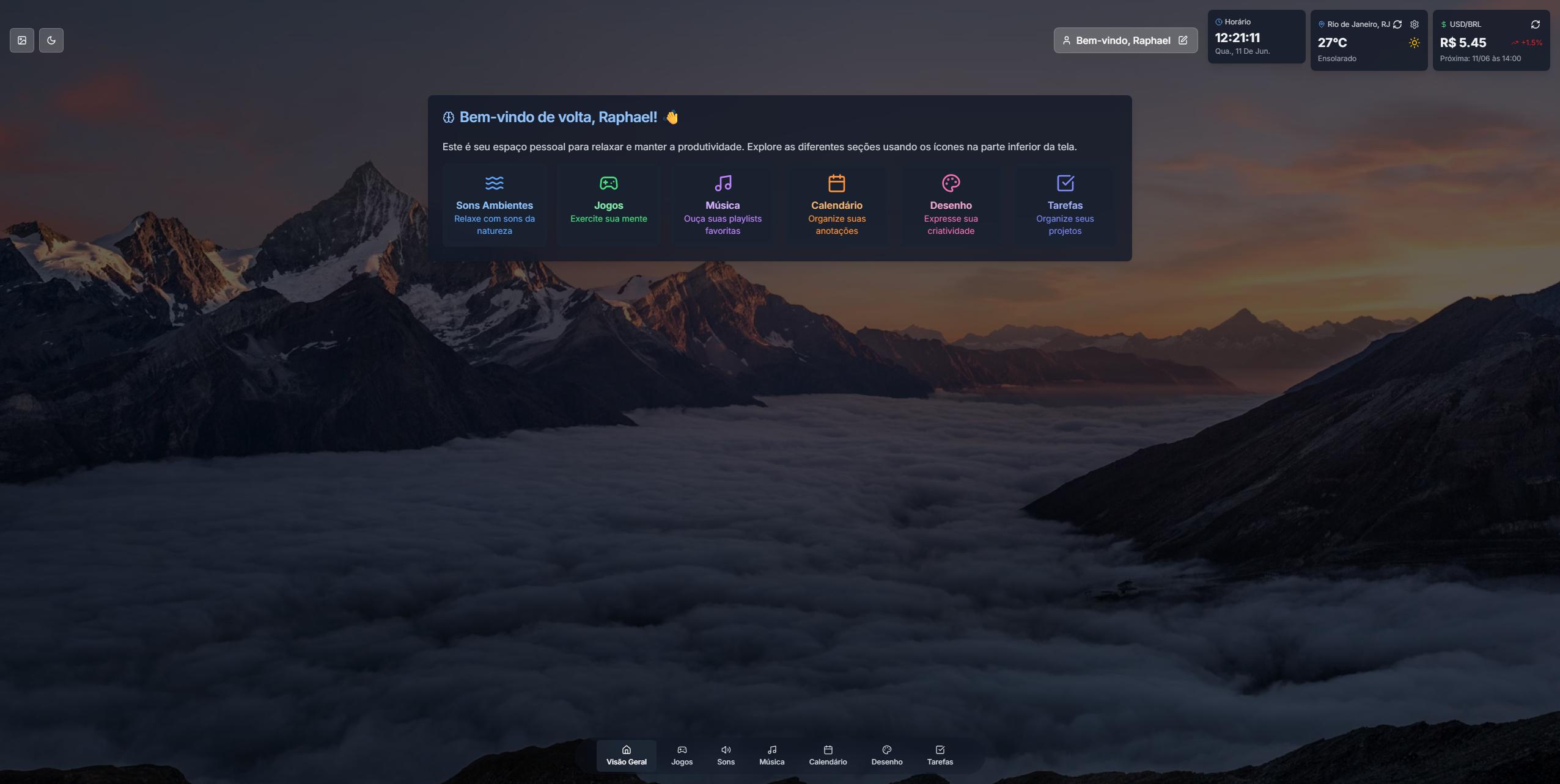 GitHub - RaphaCalixto/Dashboard-Relaxamento: Dashboard para Relaxamento e Produtividade