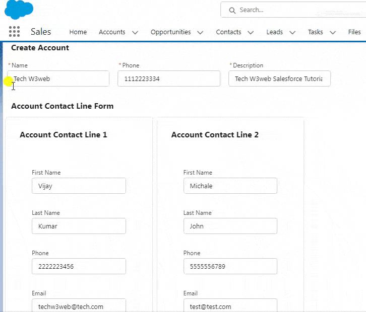 How to create account related contacts automatically uses of LWC Apex Framework based on ...