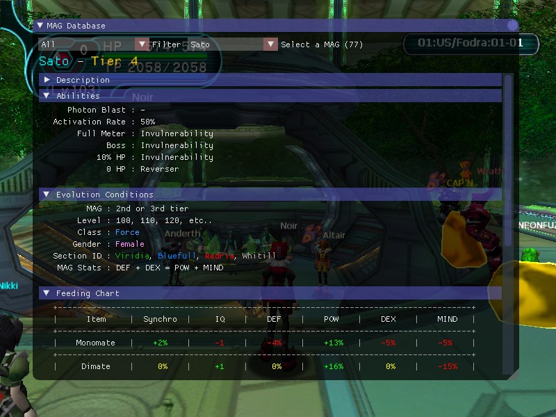 GitHub - SethClydesdale/psobb-mag-database: PSOBB addon that adds a database full of information ...