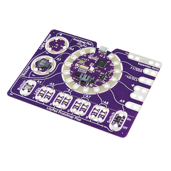 GitHub - sparkfun/LilyPad_ProtoSnap_Plus: Snappable prototyping board with 32u4, light sensor ...