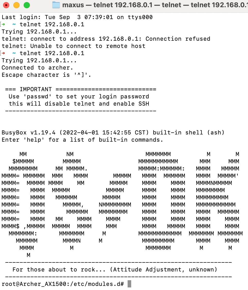 GitHub - gmaxus/TP-Link-Archer-AX1500-telnet-root