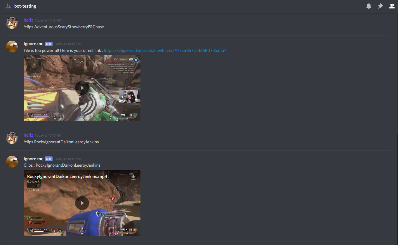 GitHub - Holfz/clipbot: A discord bot that download twitch clips and ...