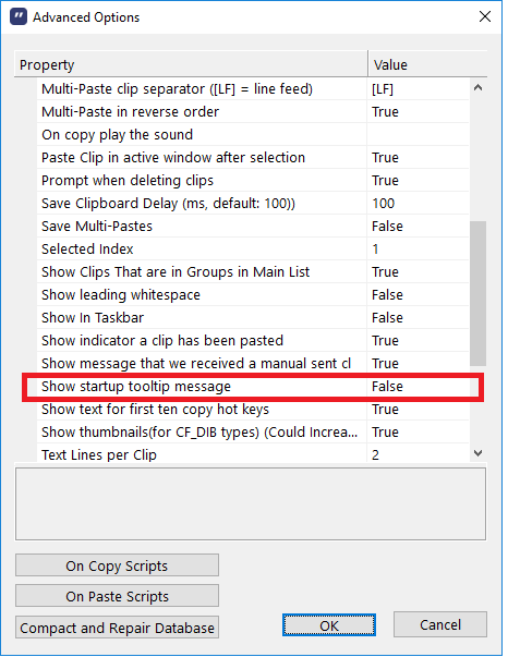 Disable Startup Message · sabrogden/Ditto Wiki · GitHub