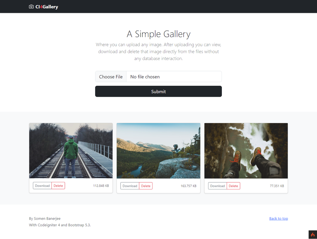 GitHub - somenbanerjee/ci4-image-gallery: A simple image upload module ...
