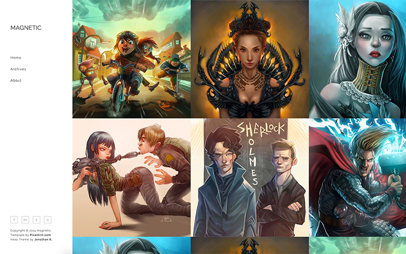 GitHub - klugjo/hexo-theme-magnetic: Adaptation of http://pixelhint.com/magnetic-free-html5 ...