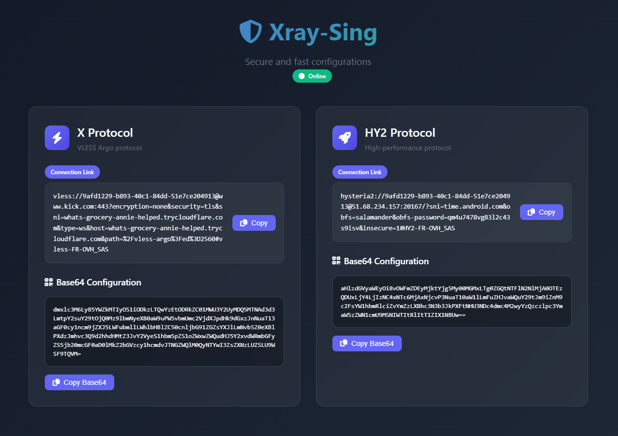 GitHub - qlxi/Xray-Sing-node: A collection of scripts to deploy high-performance proxy services ...