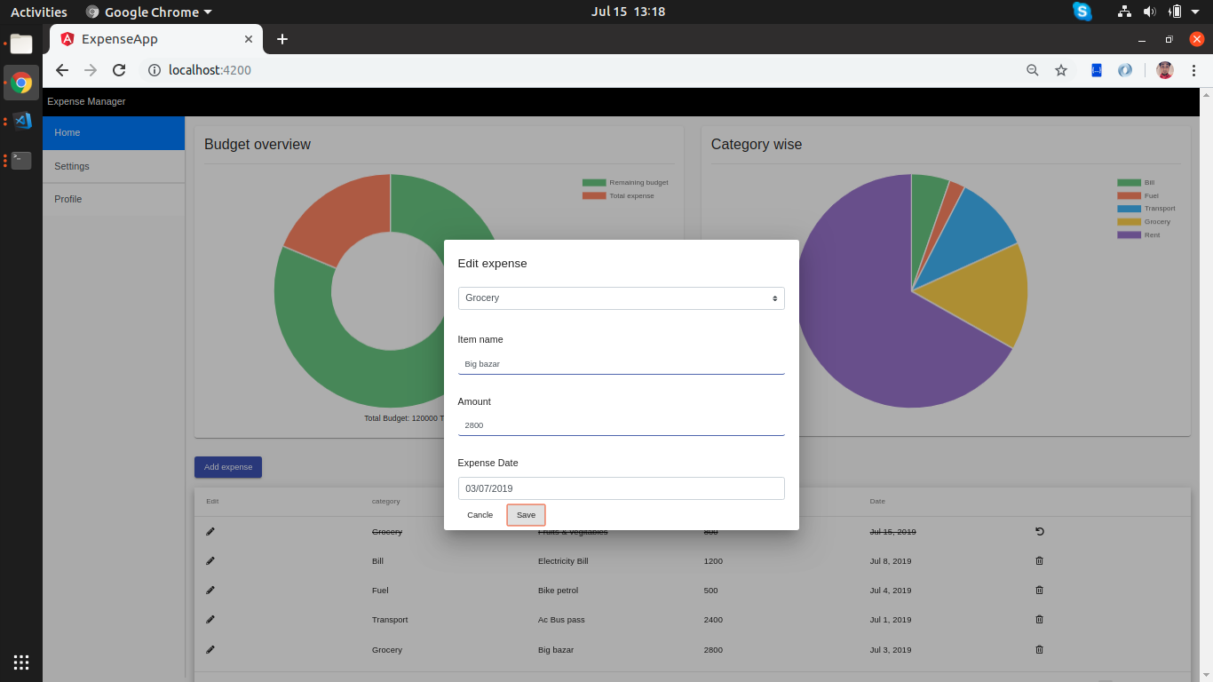 GitHub - Ravslee/ExpenseApp: Expense manager