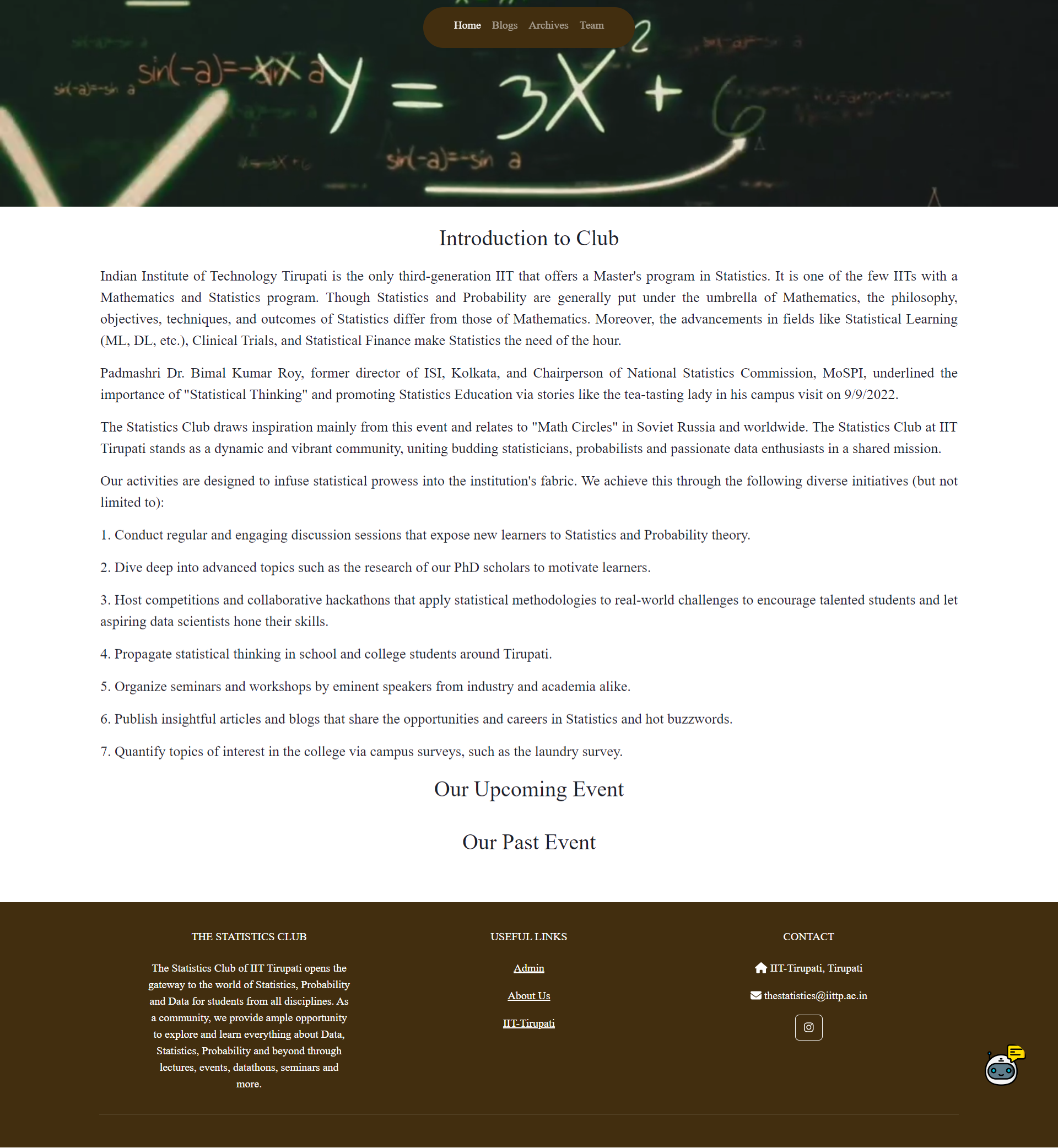 GitHub - riz-adnan/statistics_club_IIT-T: The Complete Website of Statistics Club of IIT-Tirupati