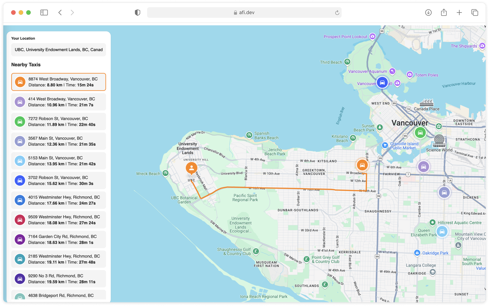 GitHub - afilabs/google_distance_matrix_demo: Demo app for the Google Distance Matrix API ...
