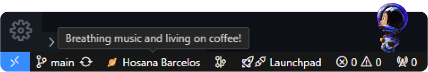 GitHub - hosanabarcelos/custom-status-bar: VS Code extension to customize Status Bar.