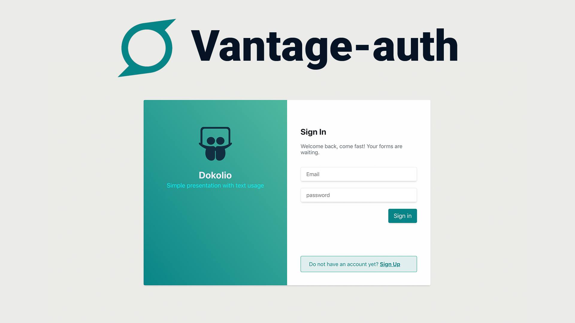 GitHub - vacom/vantage-auth: A reusable auth interface component for ...